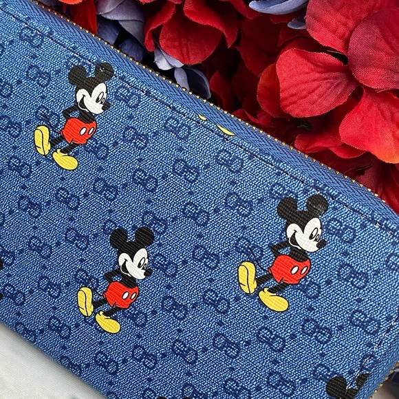 Bags | Blue Mickey Mouse Clutch Wallet Checkbook | Poshmark